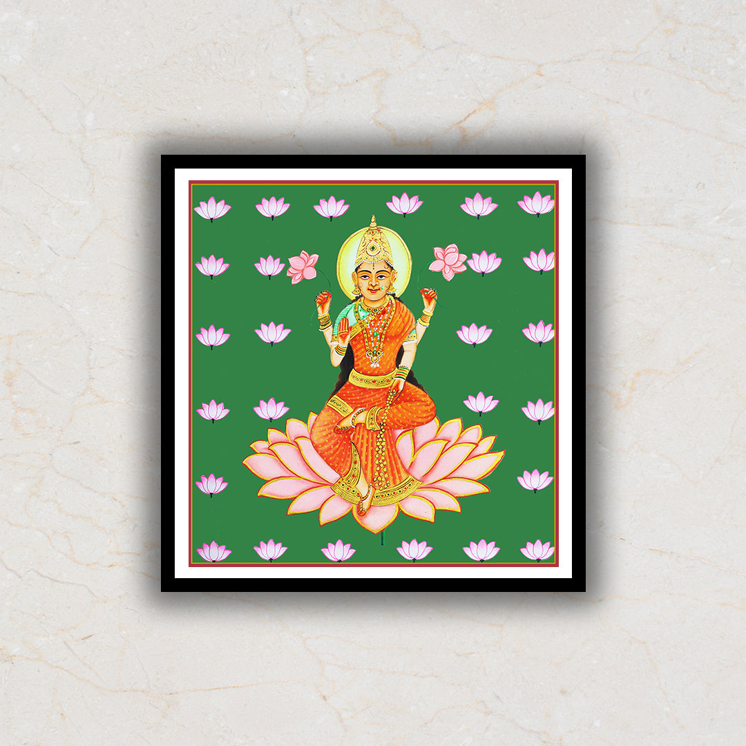 Goddess Lakshmi Ji Artwork Painting For Home Wall Decor – TheBimba.in