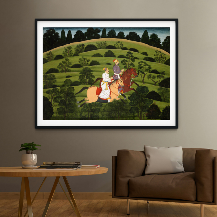 Army Commander Riding Horses Rajasthani Art Painting For Home Wall Art ...