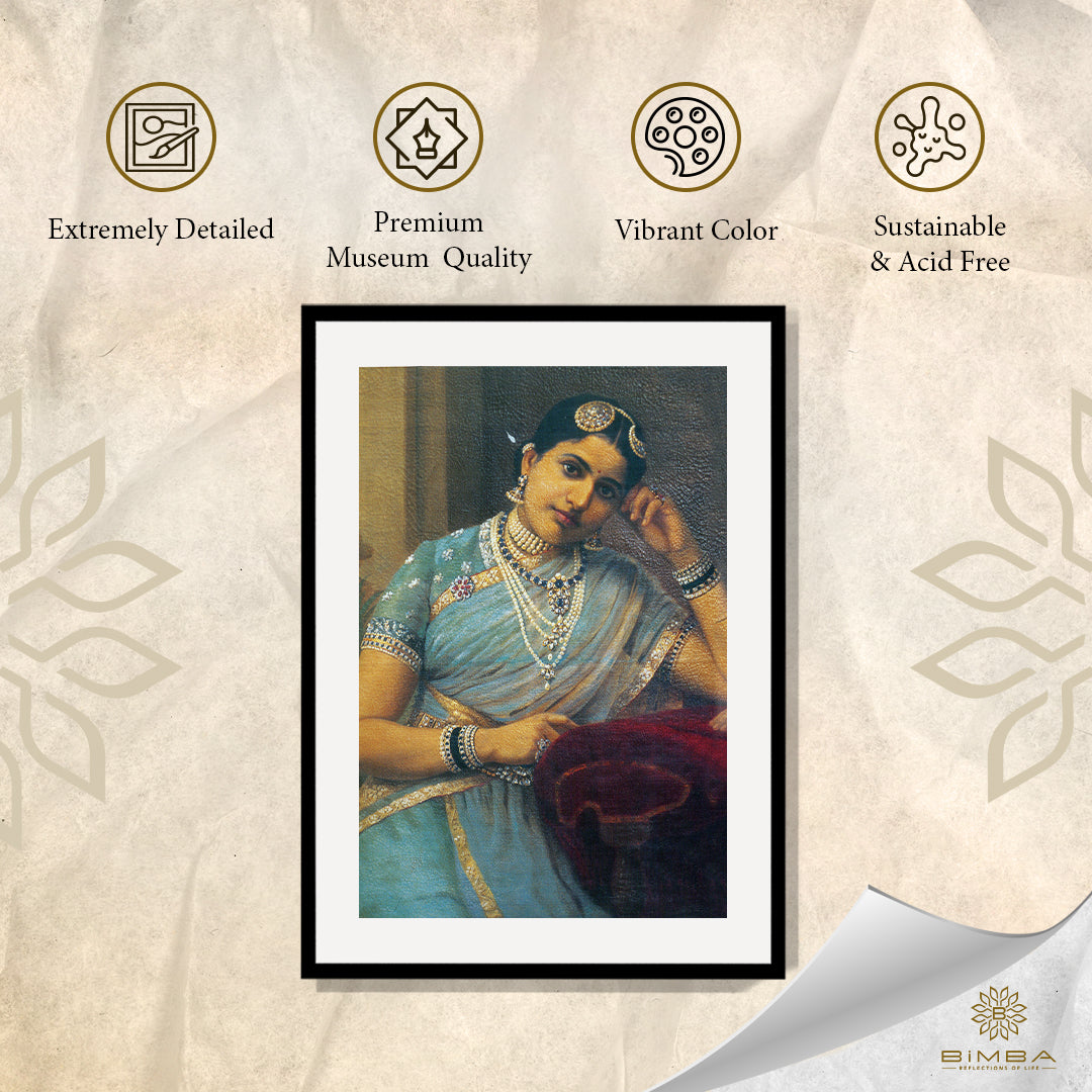 Raja Ravi Varma Artwork Painting - Raja and Rani of Kurupam – TheBimba.in